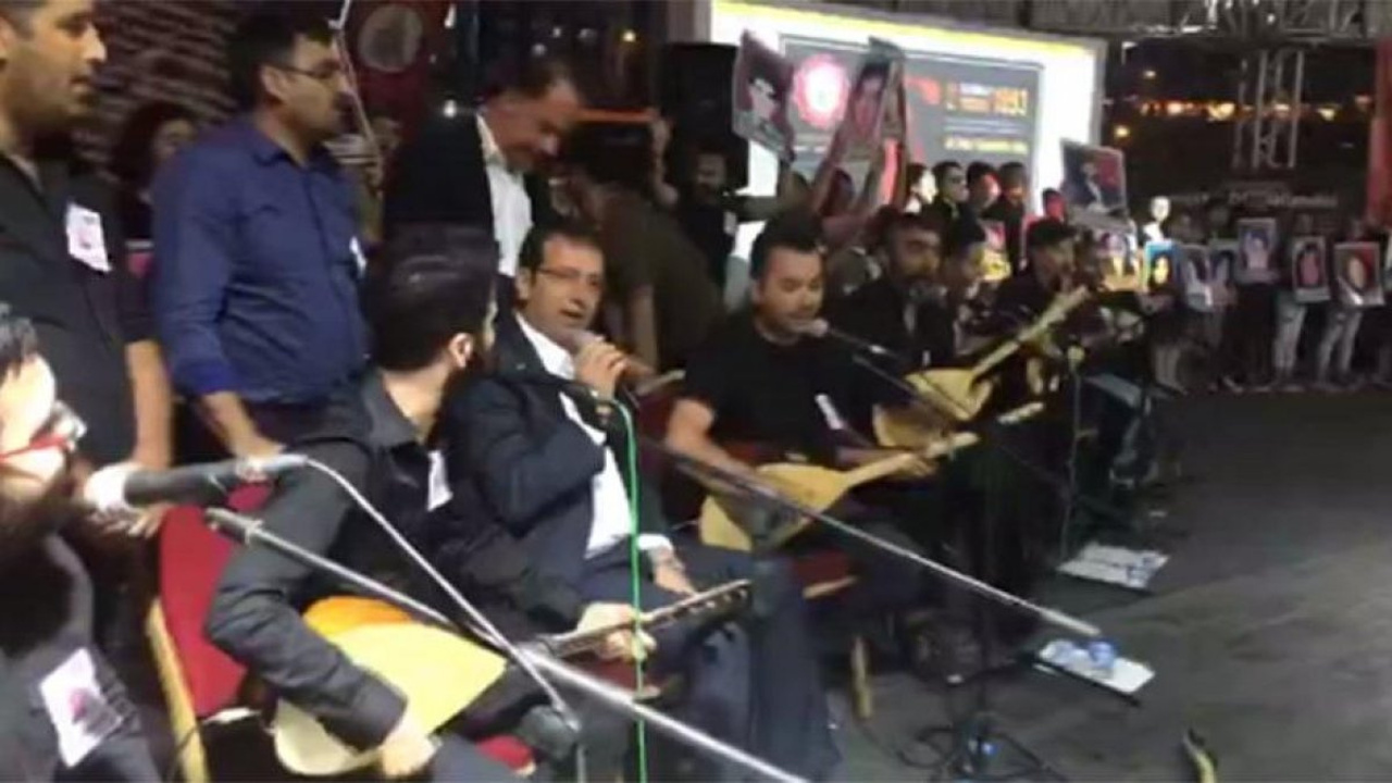 Ekrem İmamoğlu Madımak için türkü söyledi!