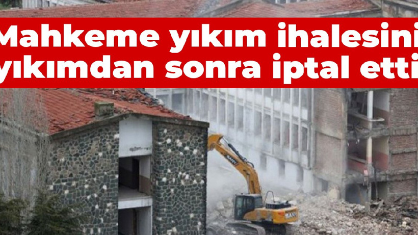 Mahkeme, cezaevinin yıkım ihalesini yıkımdan sonra ihale etti